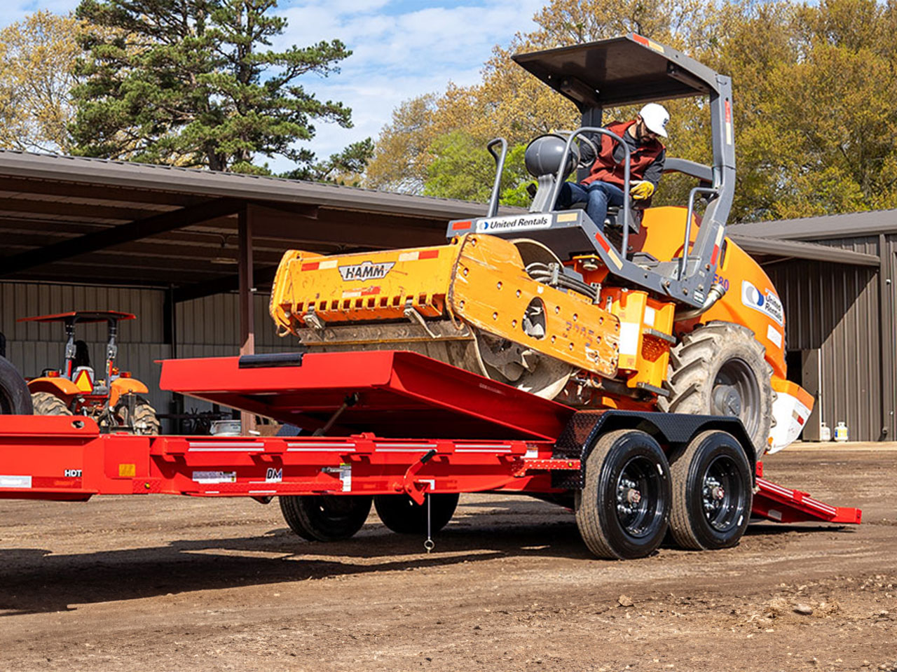 ON SALE - Diamond C 7 x 22 14K Equipment Tilt Trailer w/Side Step & Winch Mounting Plate